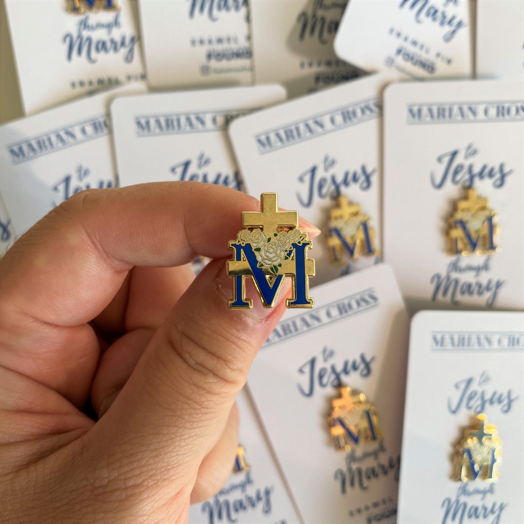 Marian Cross Pin - Etsy