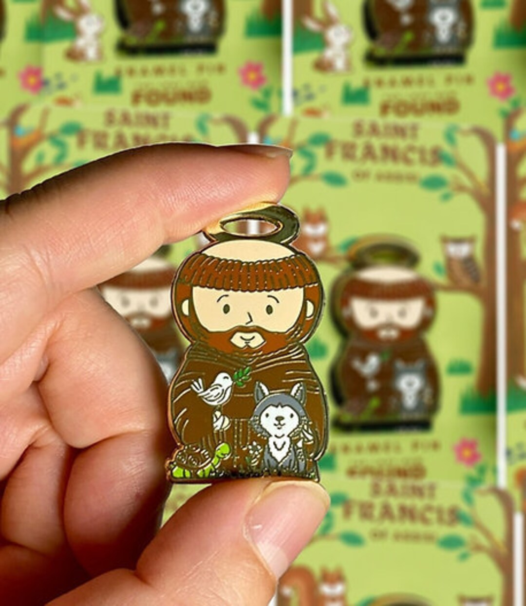 St. Francis of Assisi Enamel Pin - Etsy