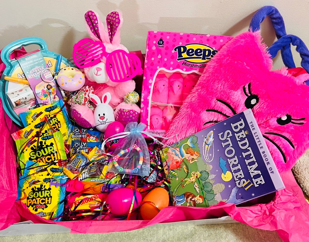 Easter Gift Box Girls Pre-filled Candy Easter Box Lollipop glitter ...