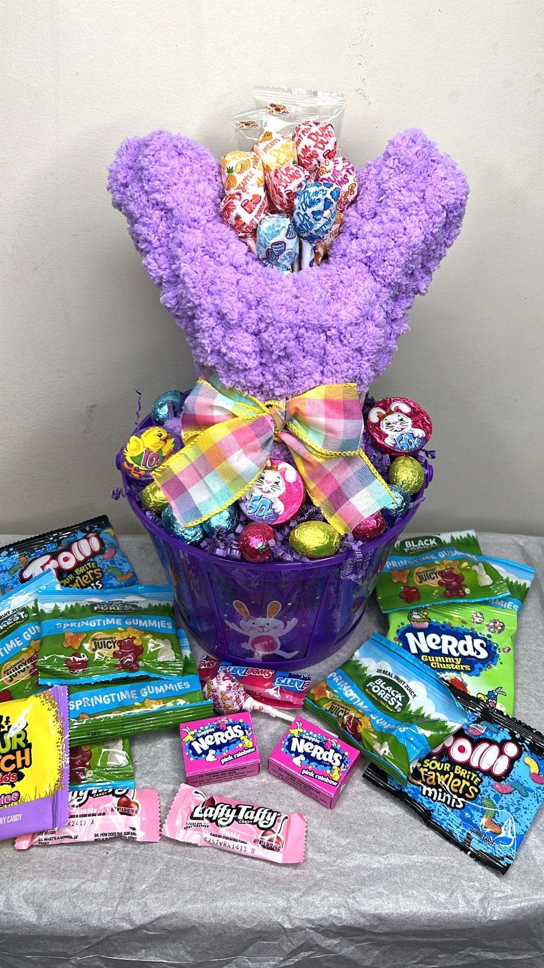 Easter Stuffed Pre-filled Peep, Kids Easter Gift, Easter Basket, Candy ...