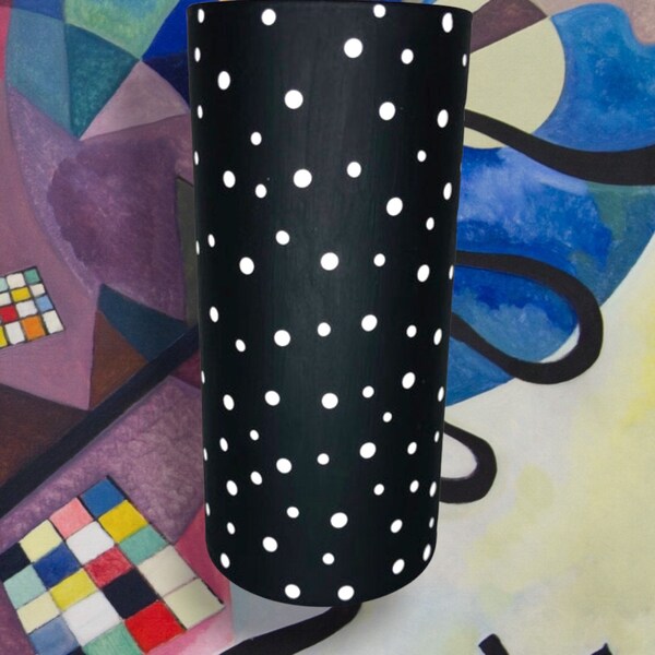 Black and White Dot Vase - Etsy