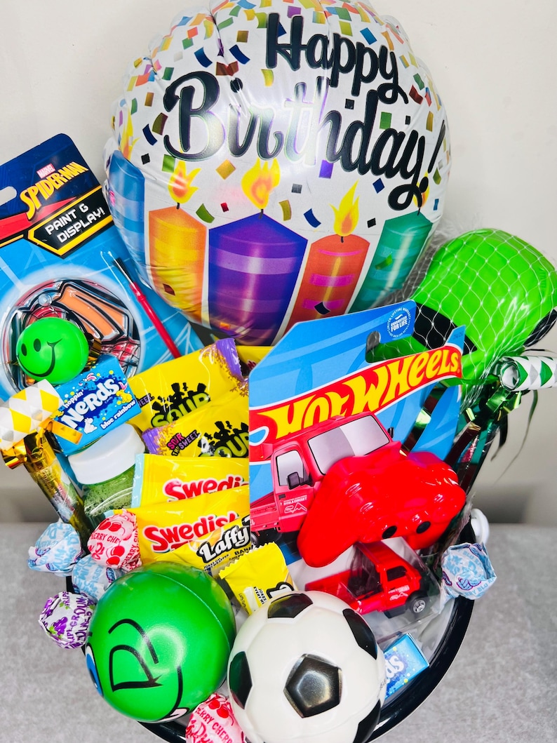 Soccer Birthday Gift Basket: Toys, Candy, and Balls - Etsy