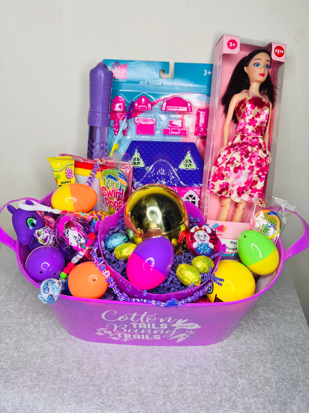 Deluxe Pre-filled Easter Basket, Kids Easter Candy Basket, Ultimate ...