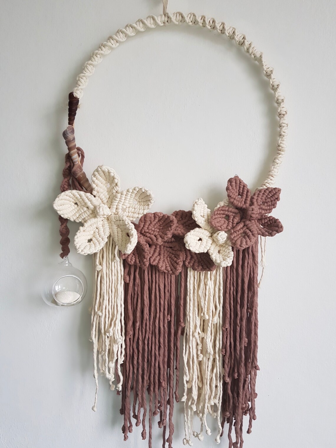 Makramee Blumen Wandbehang: Boho Home Decor - Etsy.de