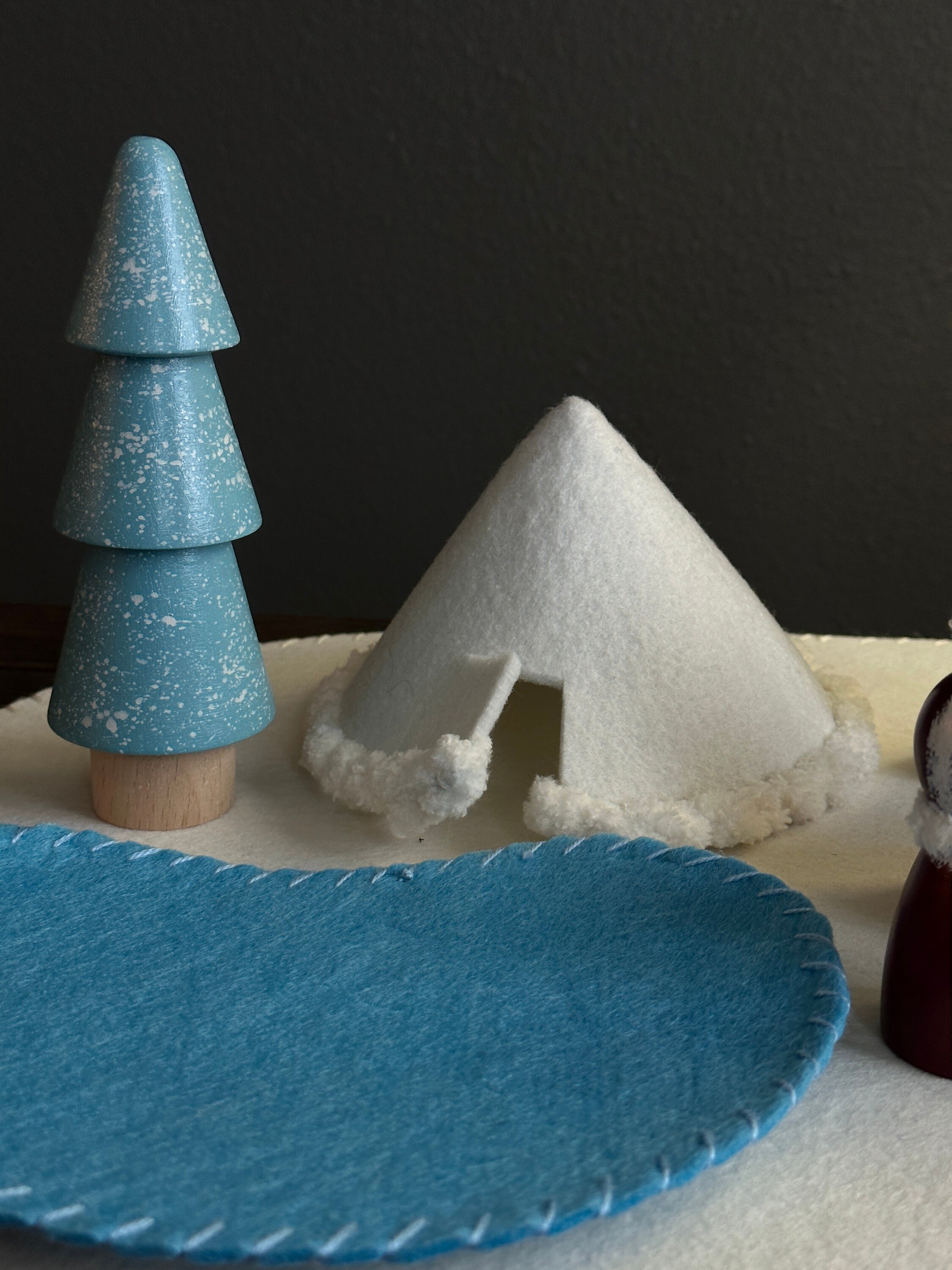 Montessori Wooden Eskimo Toy Set Waldorf-inspired Baby Shower Gift ...