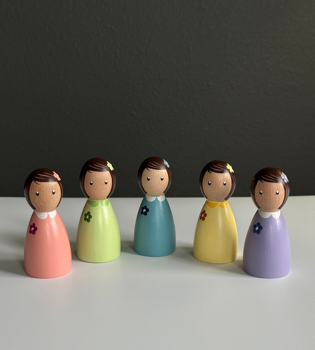 Montessori Wooden Girl Friends Toy Set Waldorf-inspired Baby Shower ...