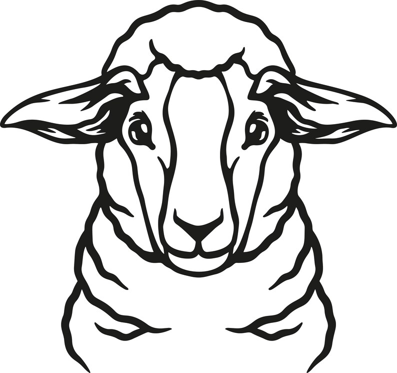 Sheep Head Svg Sheep Clipart Animal Face Svg Files Farm - Etsy
