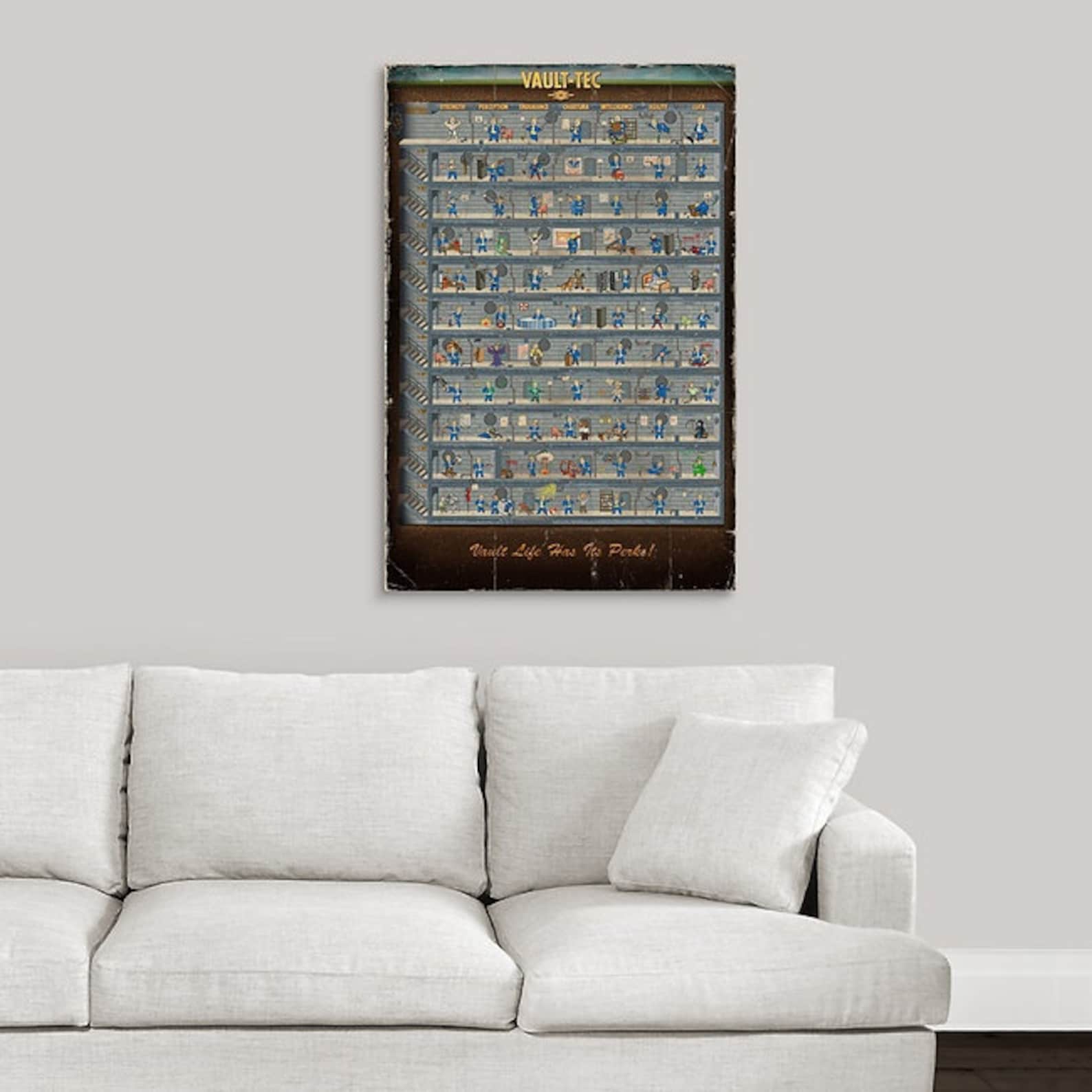 FO4 Perk Chart Canvas Print Fallout 4 Perk Chart Fallout 4 | Etsy