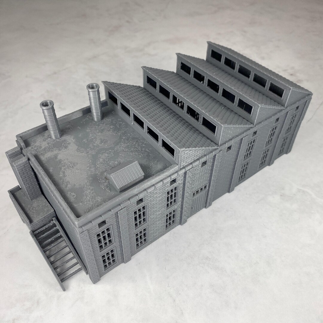 Factory Building, Semi-assembled Miniature: WWII Urban Scenery Terrain ...