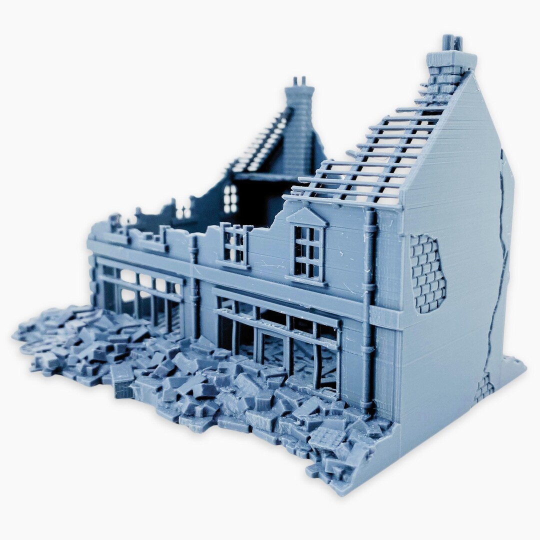 French Row House Ruins 6, Fully Assembled Modular Miniature, 1 Piece ...