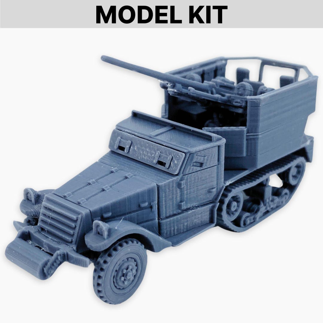 M15 Half-track, Model Kit: WWII US Self-propelled Anti-aircraft Vehicle ...