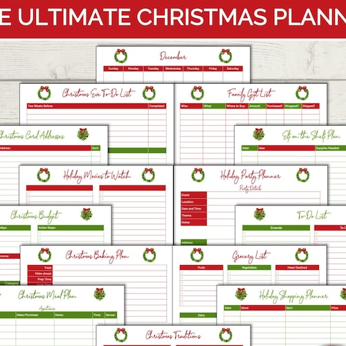 Christmas To-do List Printable To-do List Planner Holiday - Etsy