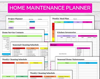 Home Maintenance Binder Household Binder Printable Planner | Etsy