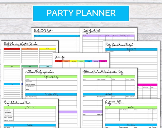 Printable Party Planner, Event Planner, Birthday Planner, Party ...