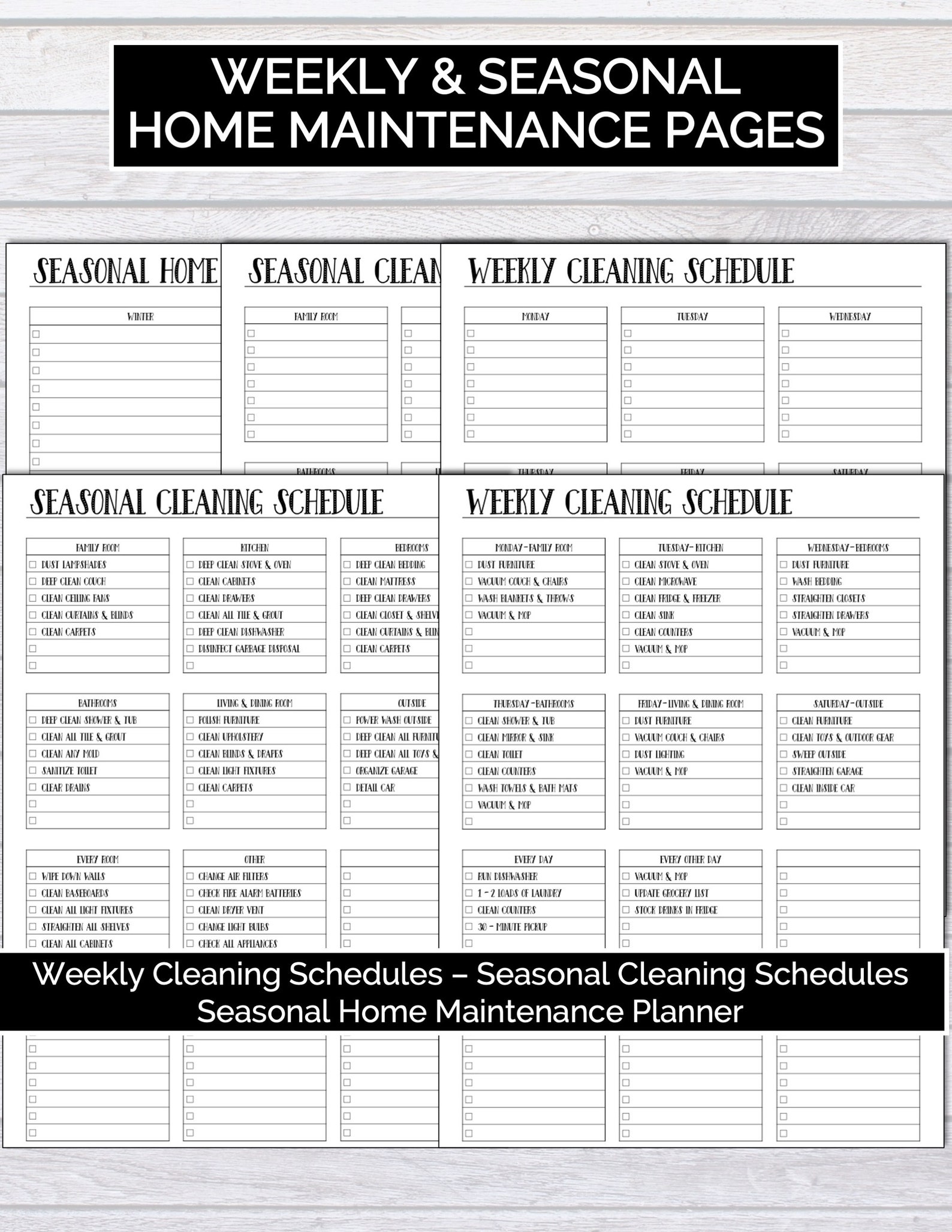 Home Maintenance Binder Household Binder Printable Planner - Etsy