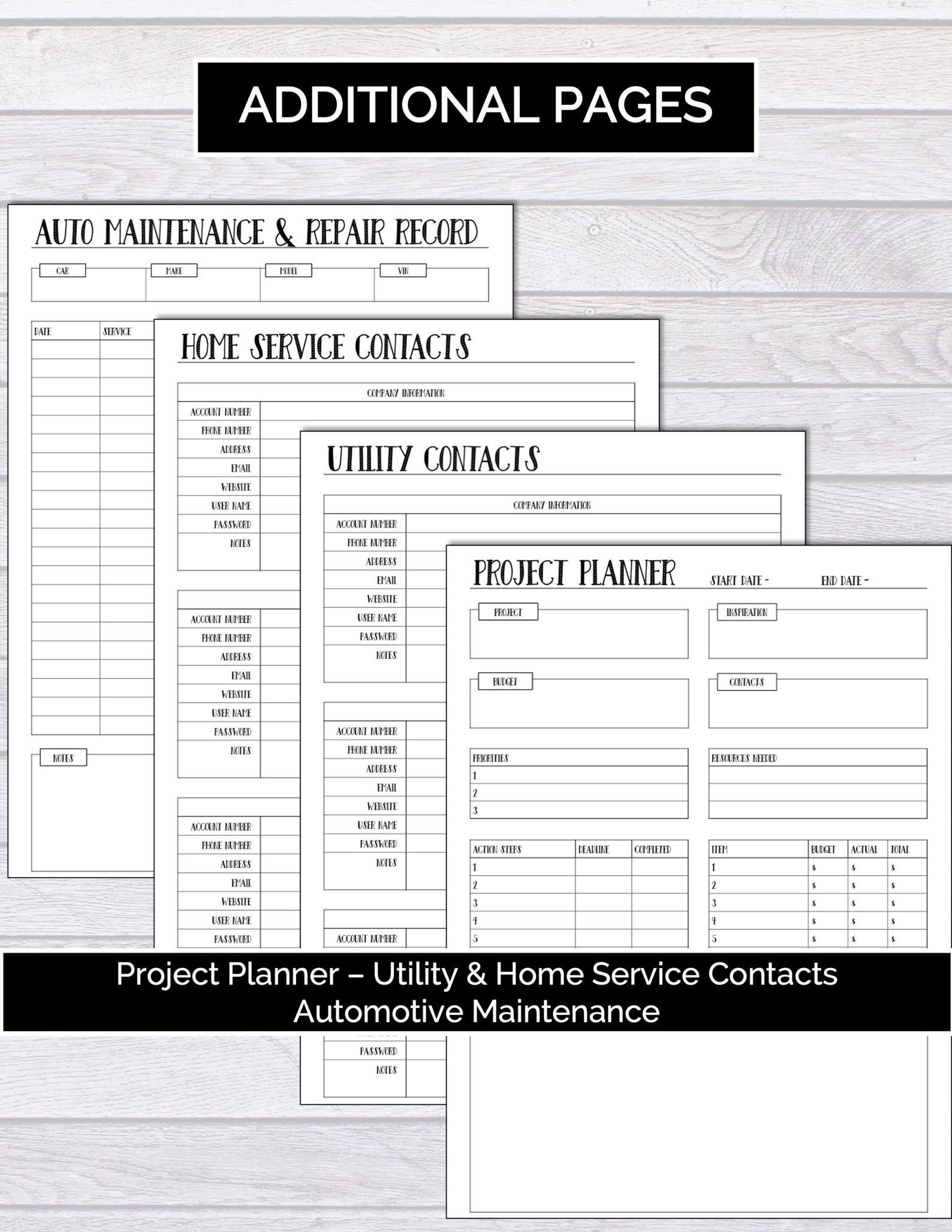 Home Maintenance Binder Household Binder Printable Planner - Etsy