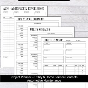 Home Maintenance Binder Household Binder Printable Planner - Etsy