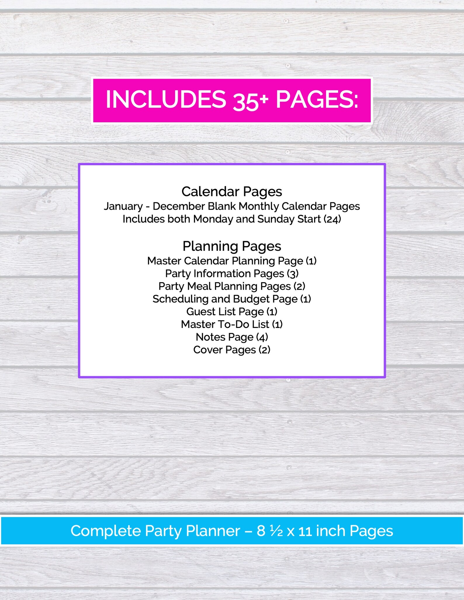 Printable Party Planner Event Planner Birthday Planner - Etsy