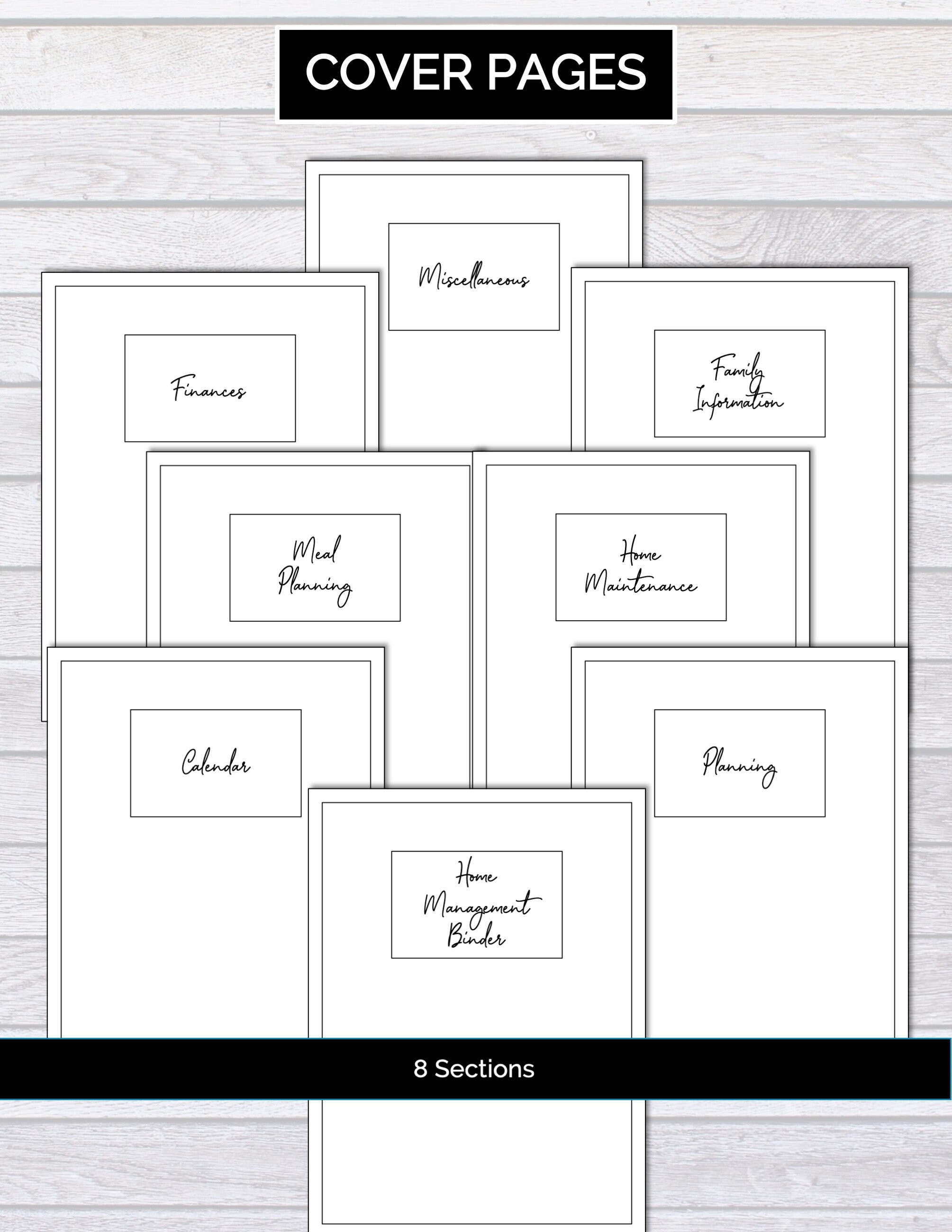 Home Management Binder Household Binder Printable Planner | Etsy