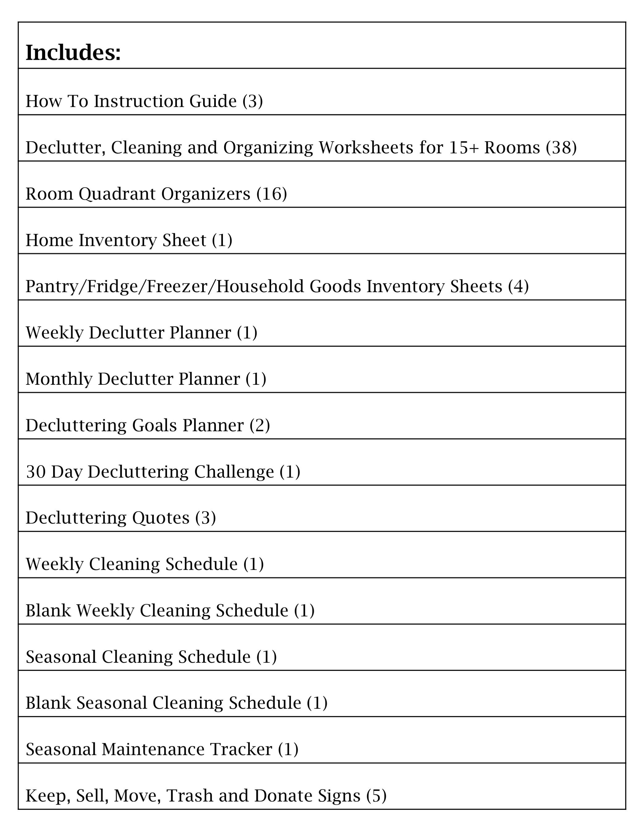 Decluttering Guide/decluttering Planner/printable Decluttering - Etsy