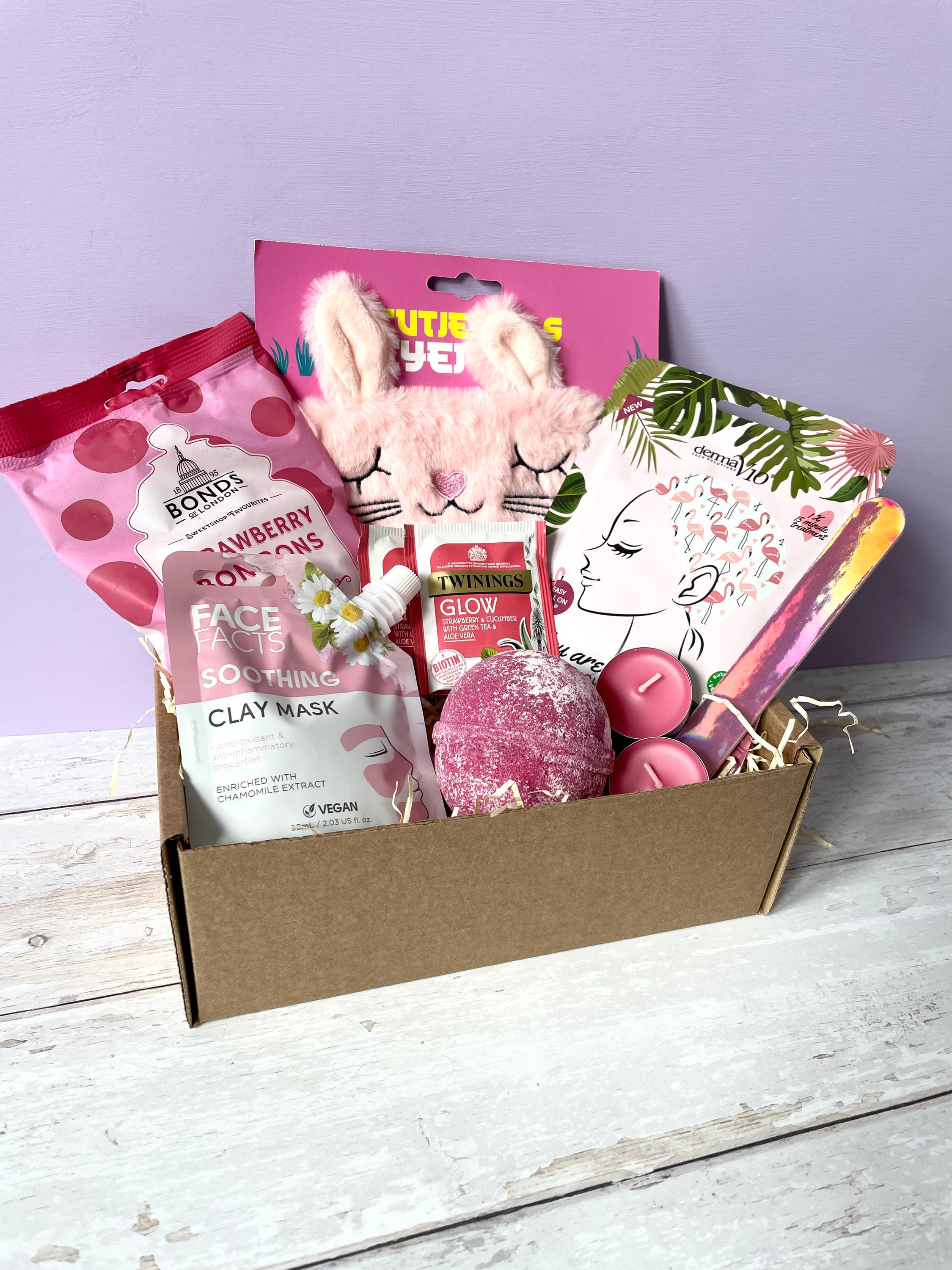 Sleep Pink Pamper Box For Her Hug in a boxSleep Gift Box | Etsy