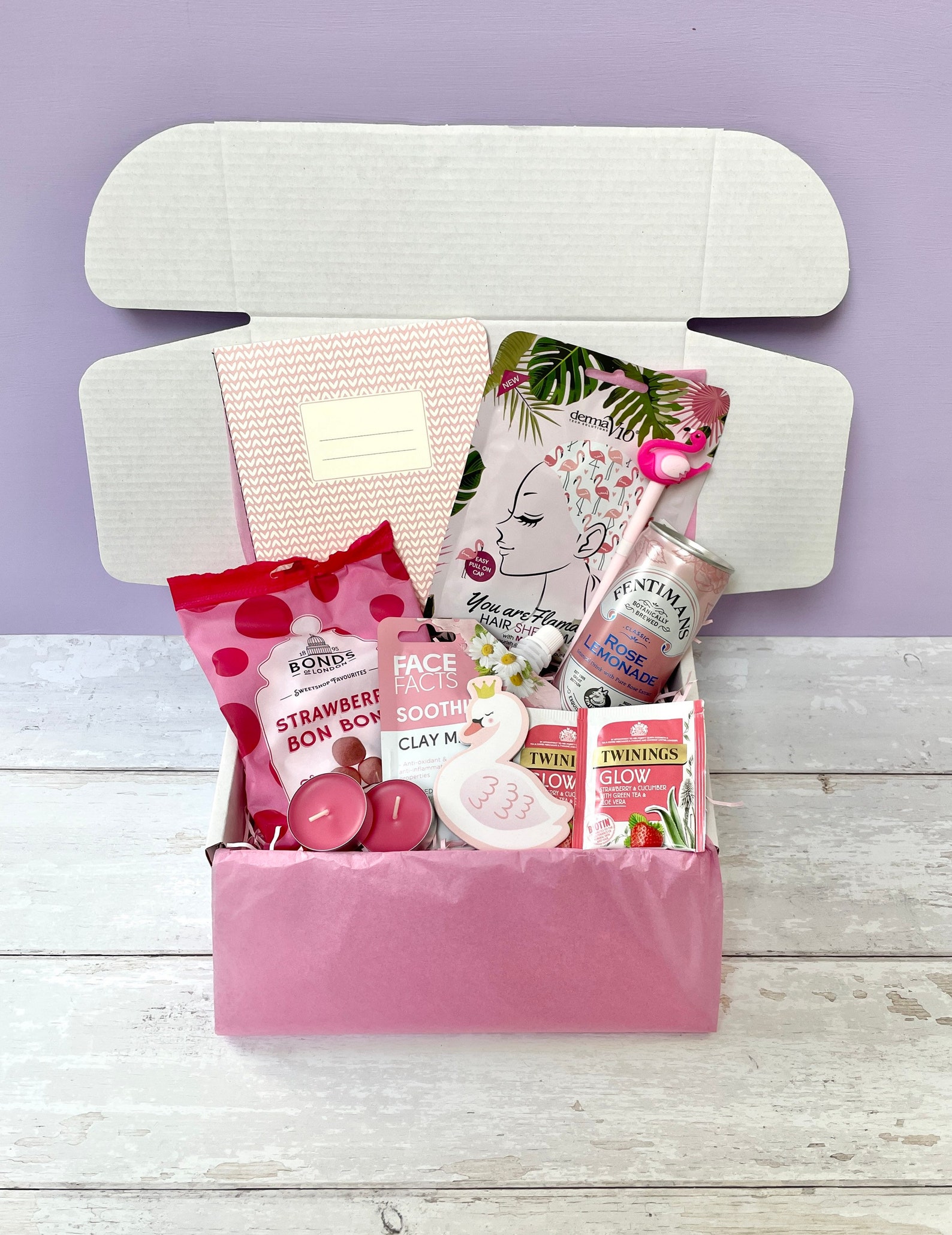Pink Pamper Box for Her Hug in a Box Pink Gift Box for - Etsy UK