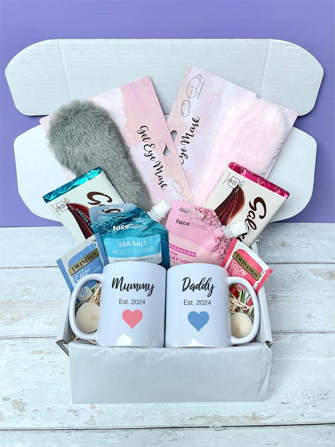 Couples Gift Box, New Parents Care Package, New Baby Pamper Box ...