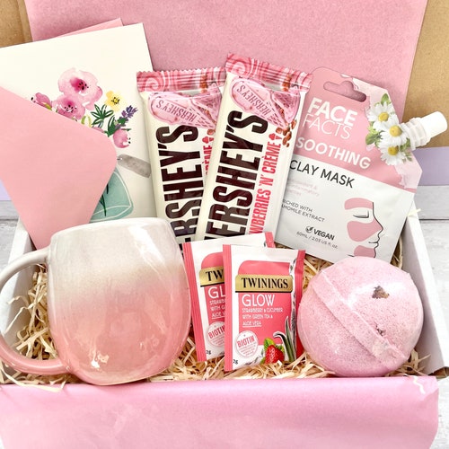 Pink Stay at Home Pamper Box Care Package for Her Luxurious - Etsy