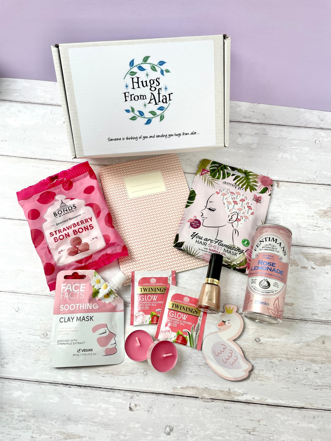 Pink Pamper Box for Her Hug in a Box Pink Gift Box for - Etsy UK