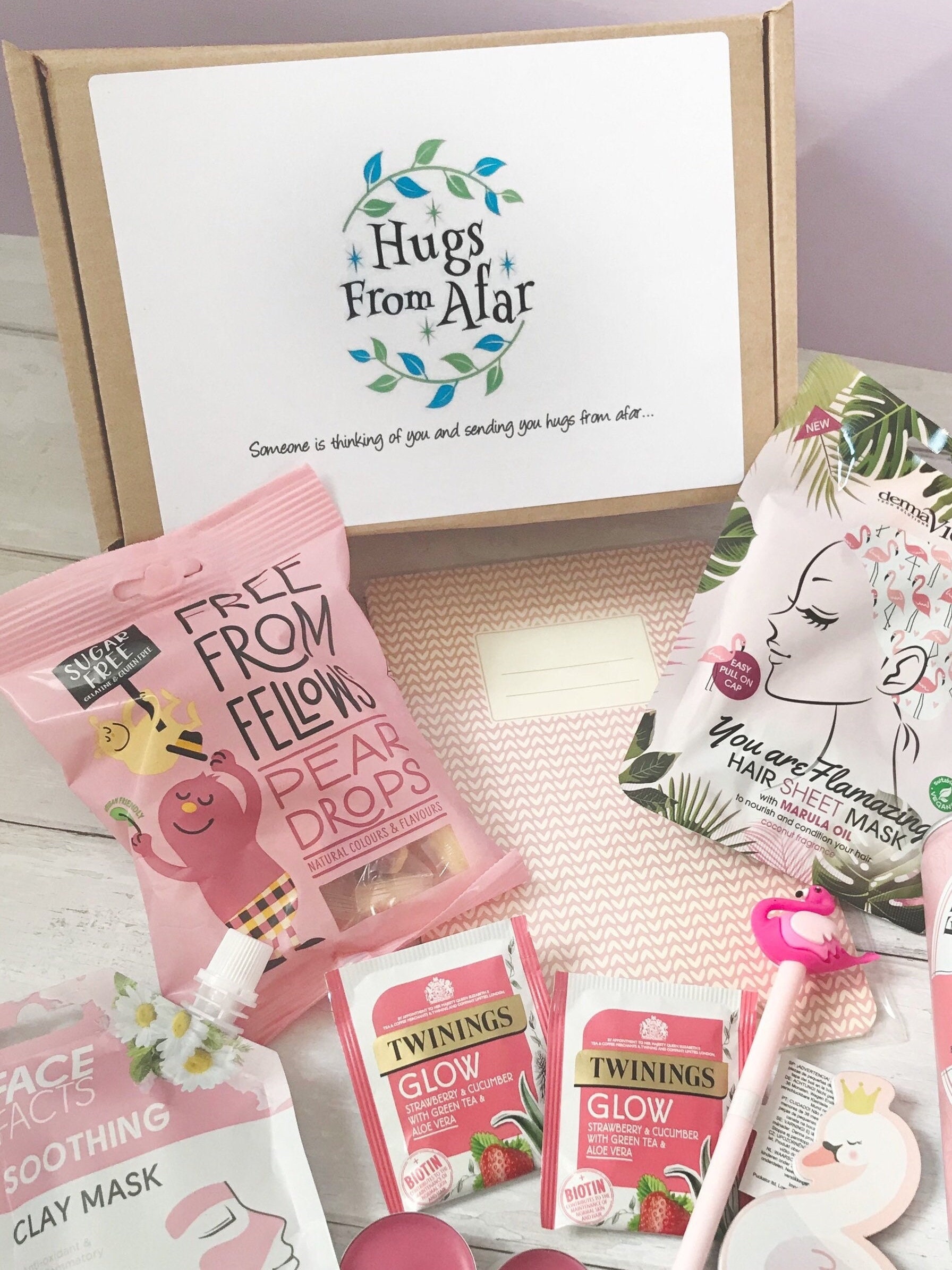 Pink Pamper Box for Her Hug in a Box Pink Gift Box for - Etsy