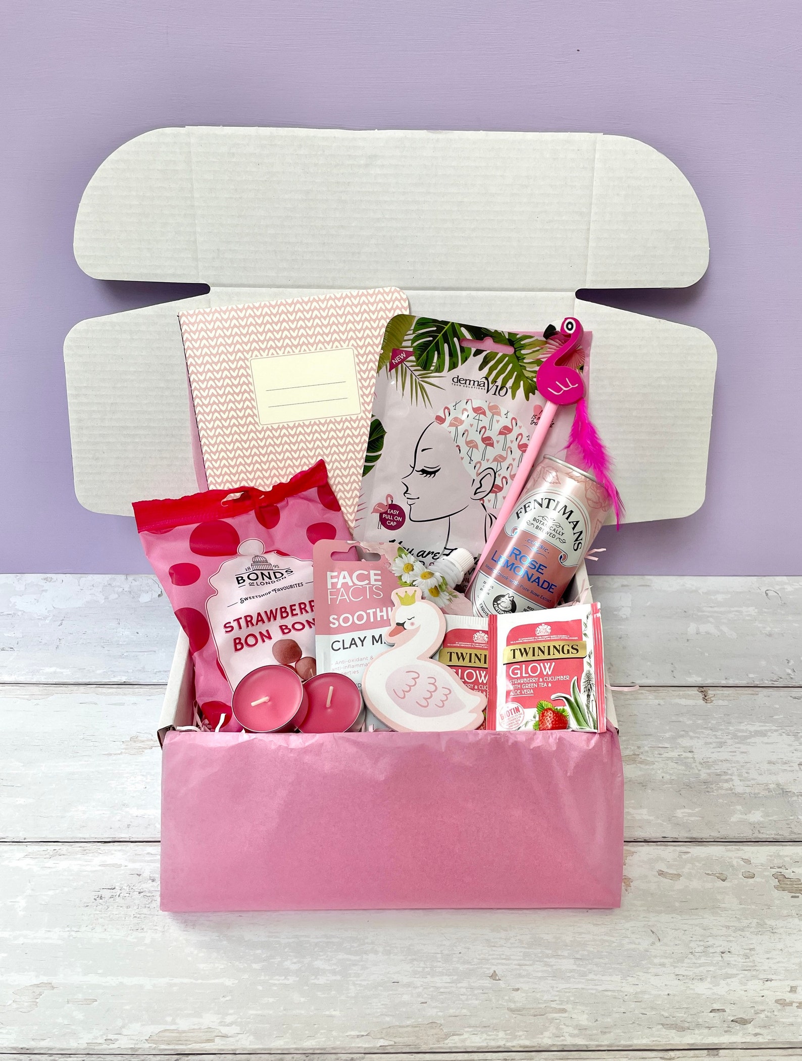 Pink Pamper Box for Her Hug in a Box Pink Gift Box for - Etsy UK