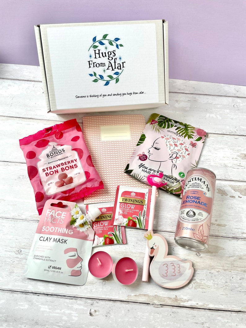 Pink Pamper Box for Her Hug in a Box Pink Gift Box for - Etsy UK