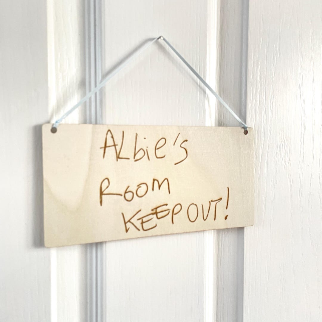 Custom Handwriting Door Sign, Engraved With Your Writing Wooden Plaque ...