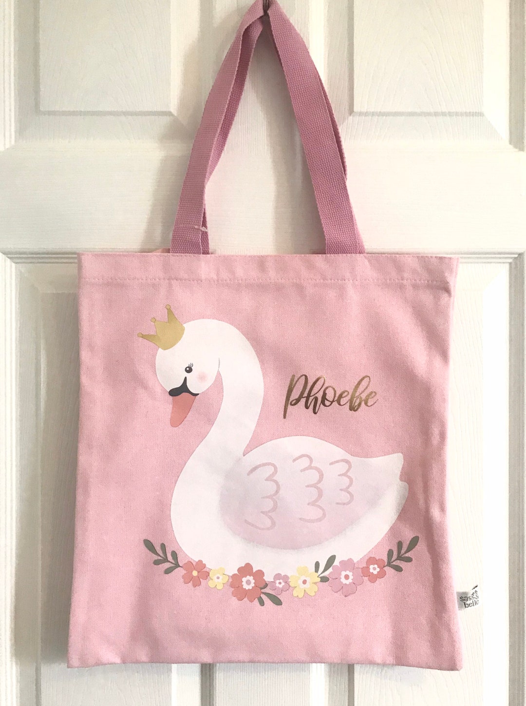 Custom Swan Tote Bag Sass & Belle Freya Swan Girls Pink - Etsy