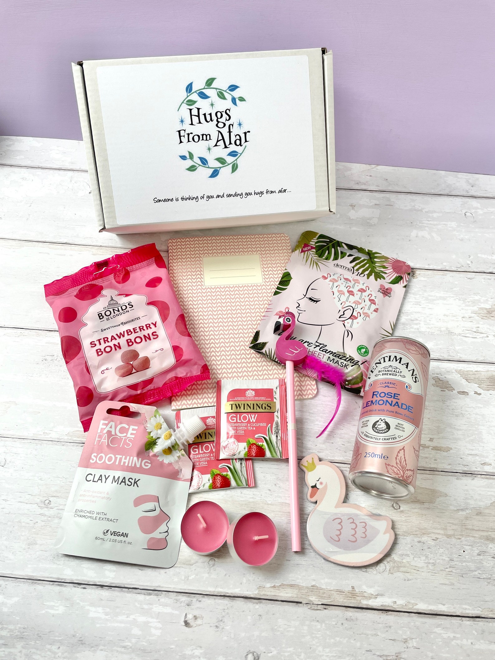 Pink Pamper Box for Her Hug in a Box Pink Gift Box for - Etsy UK