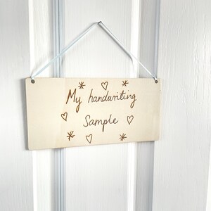 Custom Handwriting Door Sign, Engraved With Your Writing Wooden Plaque ...