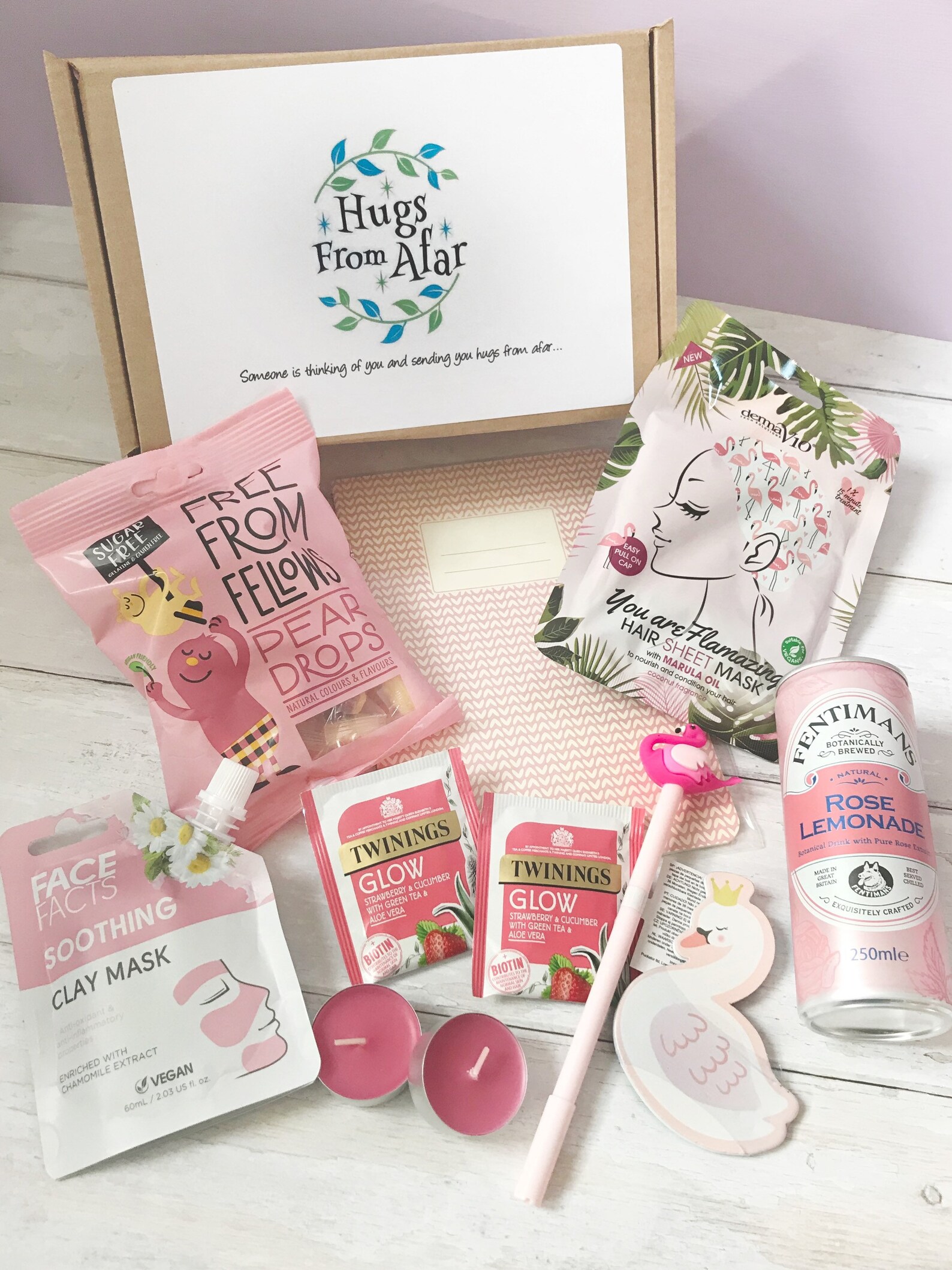 Pink Pamper Box for Her Hug in a Box Pink Gift Box for - Etsy UK