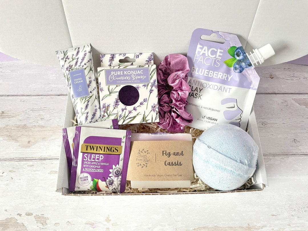 Lavender Pamper Hamper, Hug in a Box, Relax Gift, Happy Birthday Gift ...
