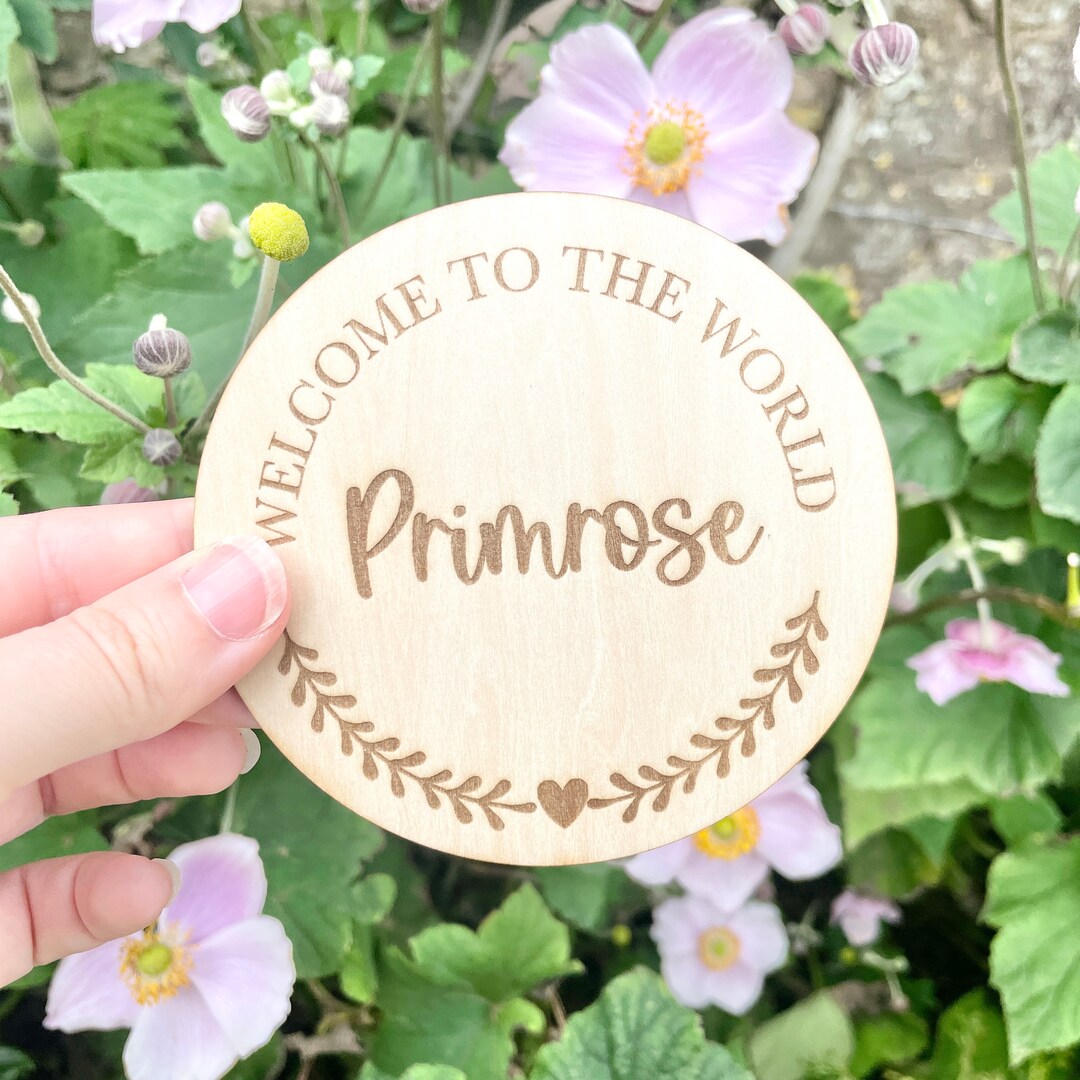 Baby Announcement Sign, Wooden Baby Announcement Sign, Welcome to the ...