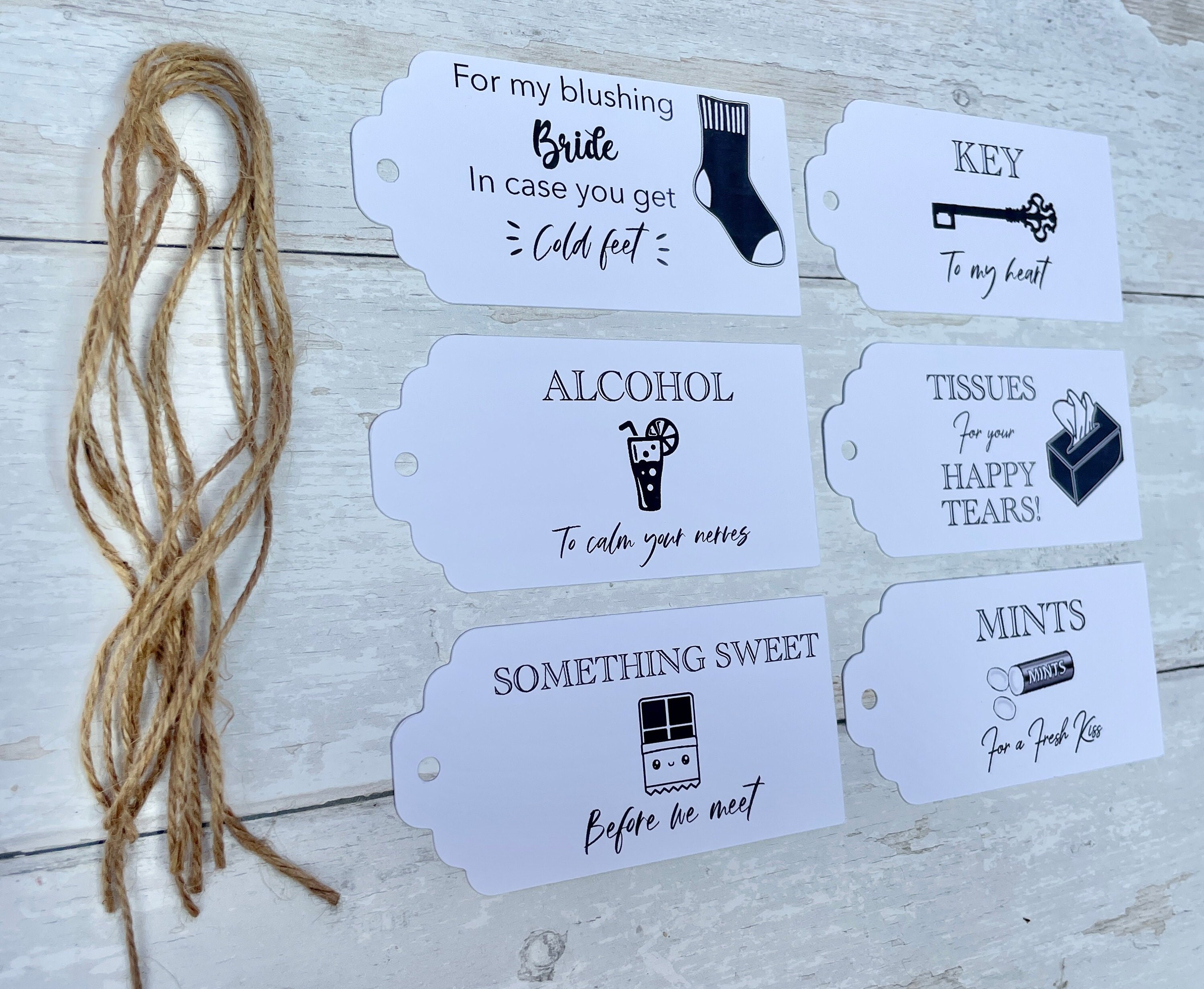 Bride Wedding Day Survival Labels, Wife to Be Gift Labels, Emergency ...