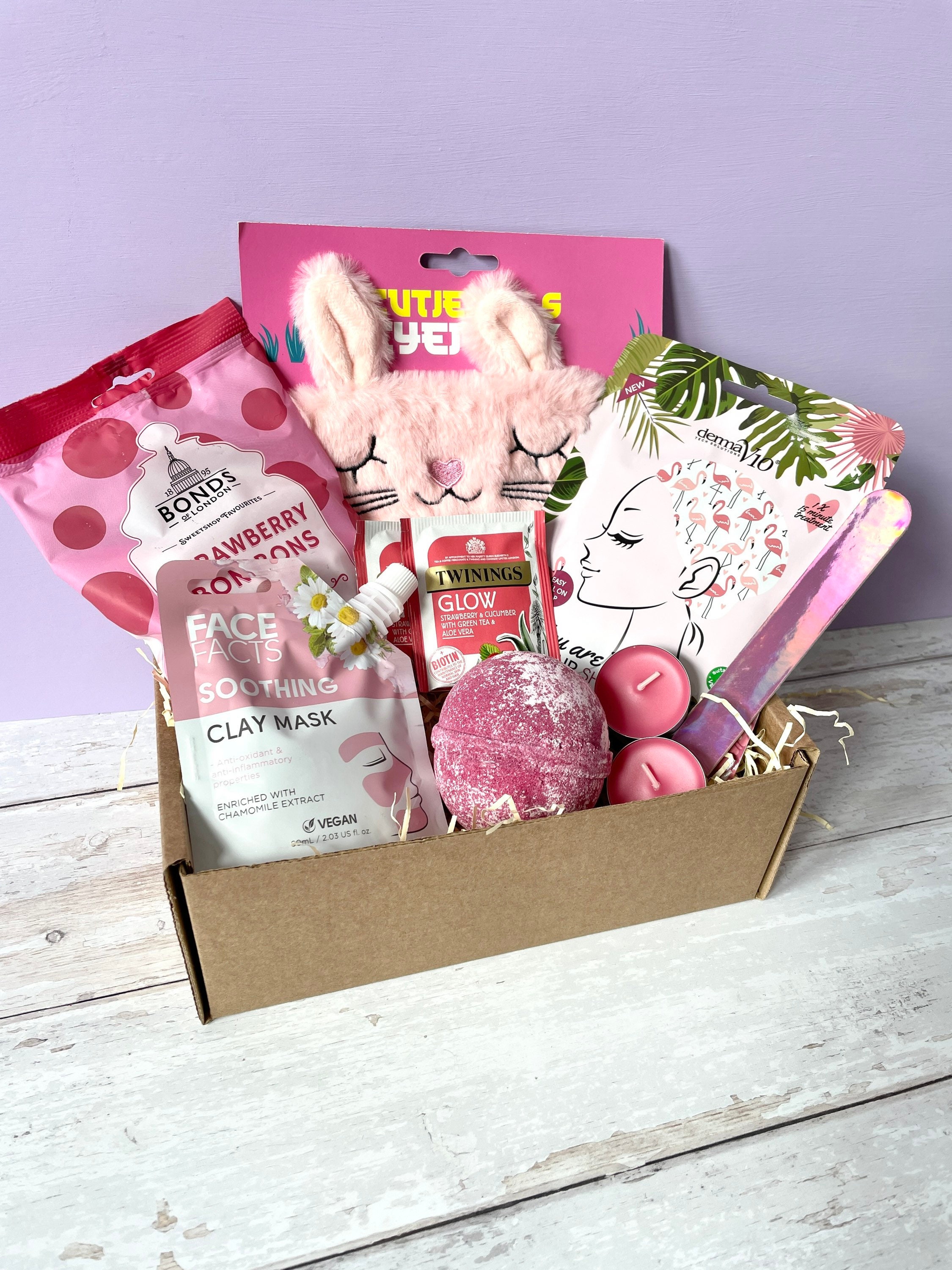 Sleep Pink Pamper Box For Her Hug in a boxSleep Gift Box | Etsy
