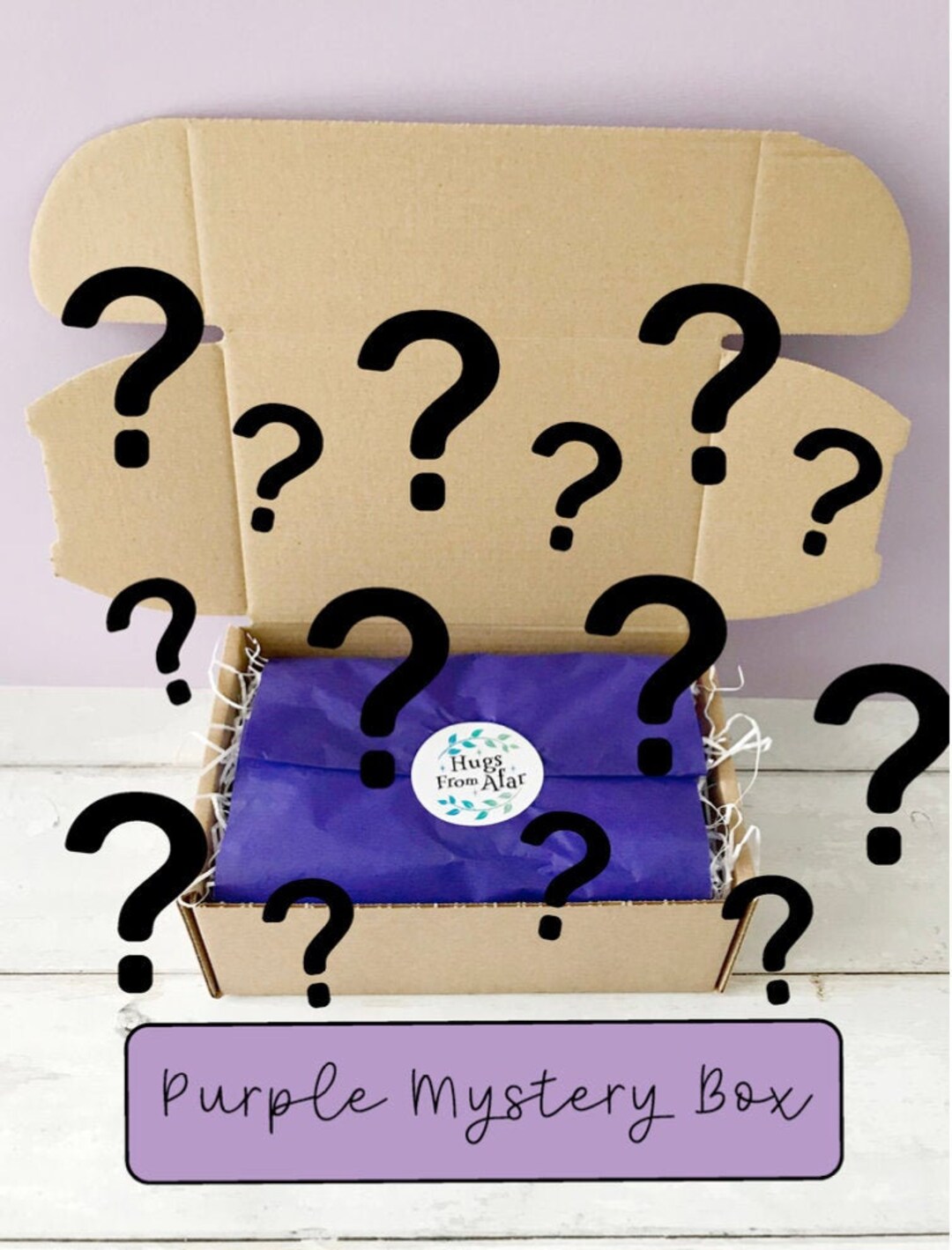 Purple Mystery Box lucky Dip Gift Box Pamper and Stationery Themed ...