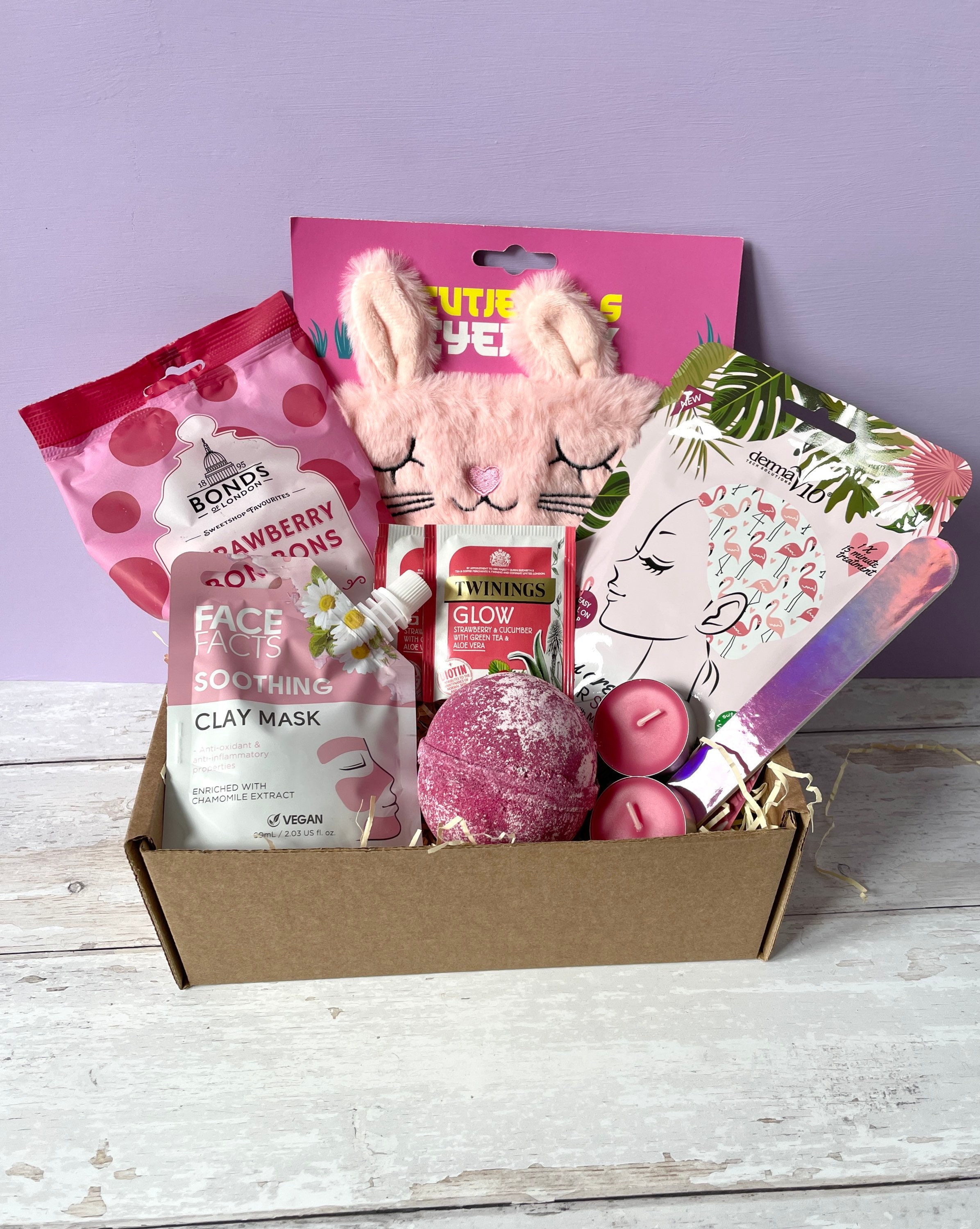 Sleep Pink Pamper Box For Her Hug in a boxSleep Gift Box | Etsy