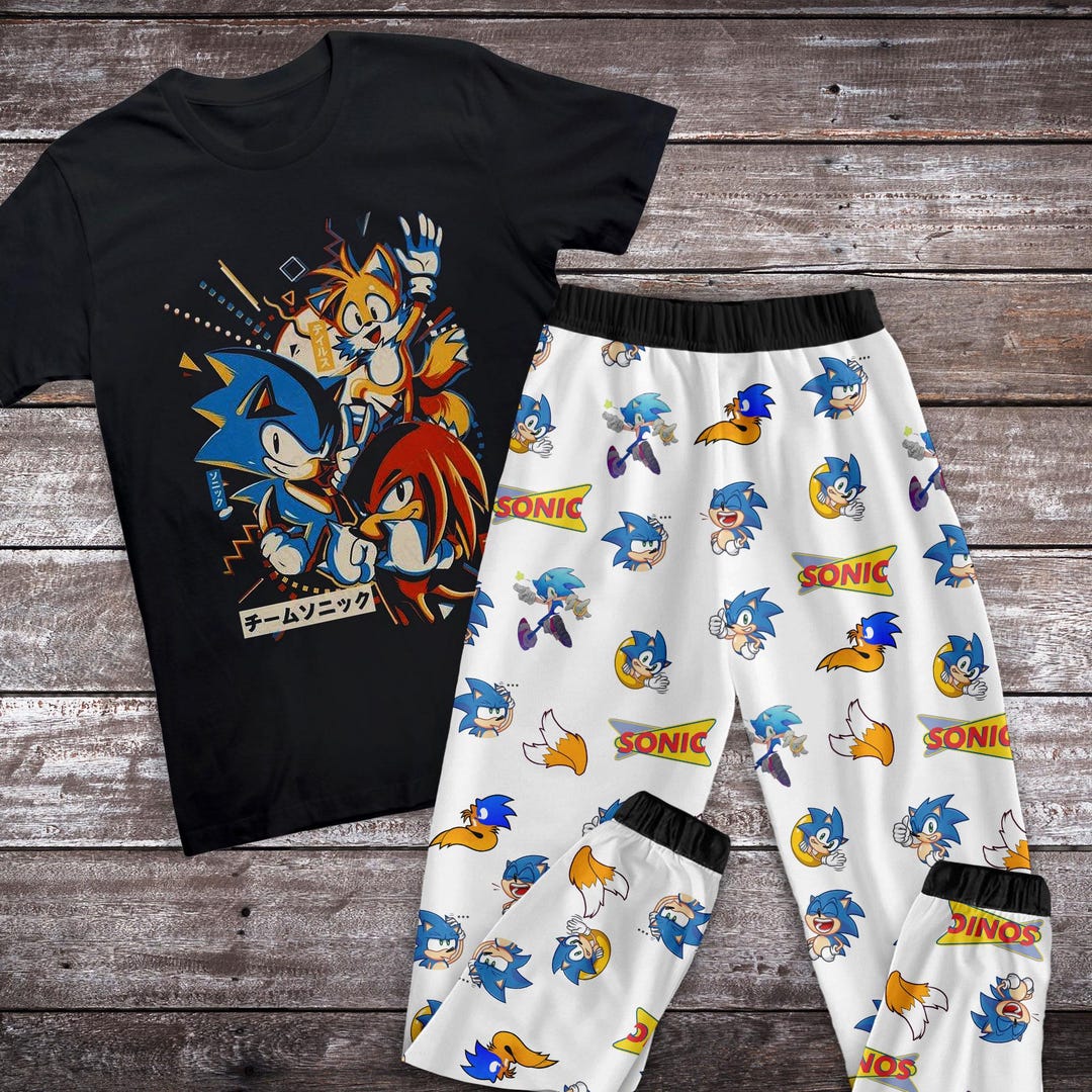 Sonic Holiday Pajamas Set, Sonic the Hedgehog Personalized Family ...
