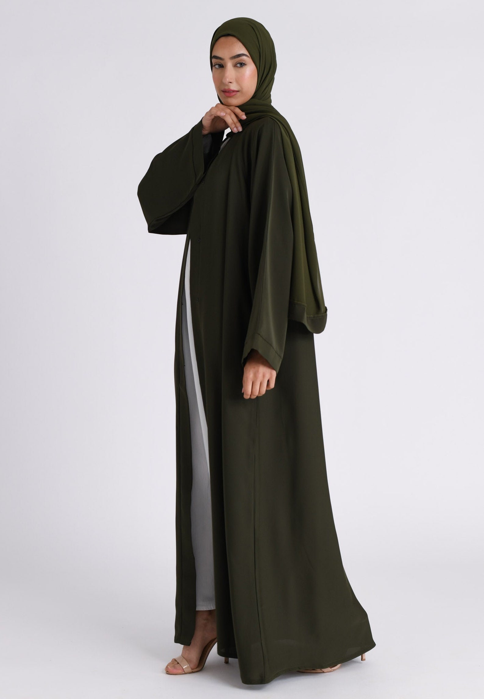 Emerald Green Open Abaya Dress for Women premium Emerald - Etsy UK