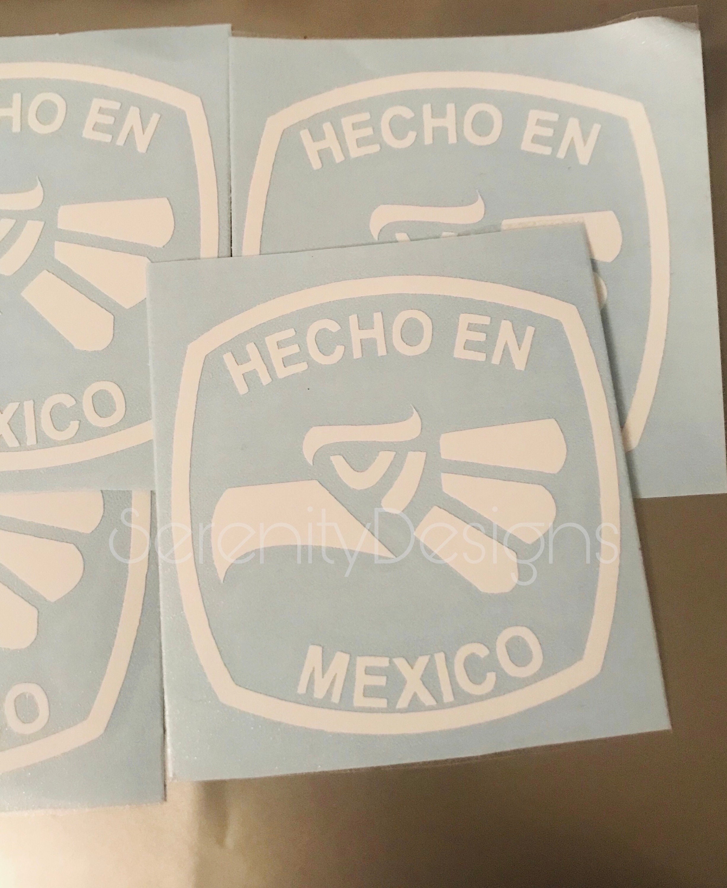Calcomanía de vinilo de Hecho en México, Calcomanías de México ...