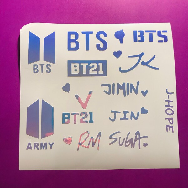 Bts Decals - Etsy