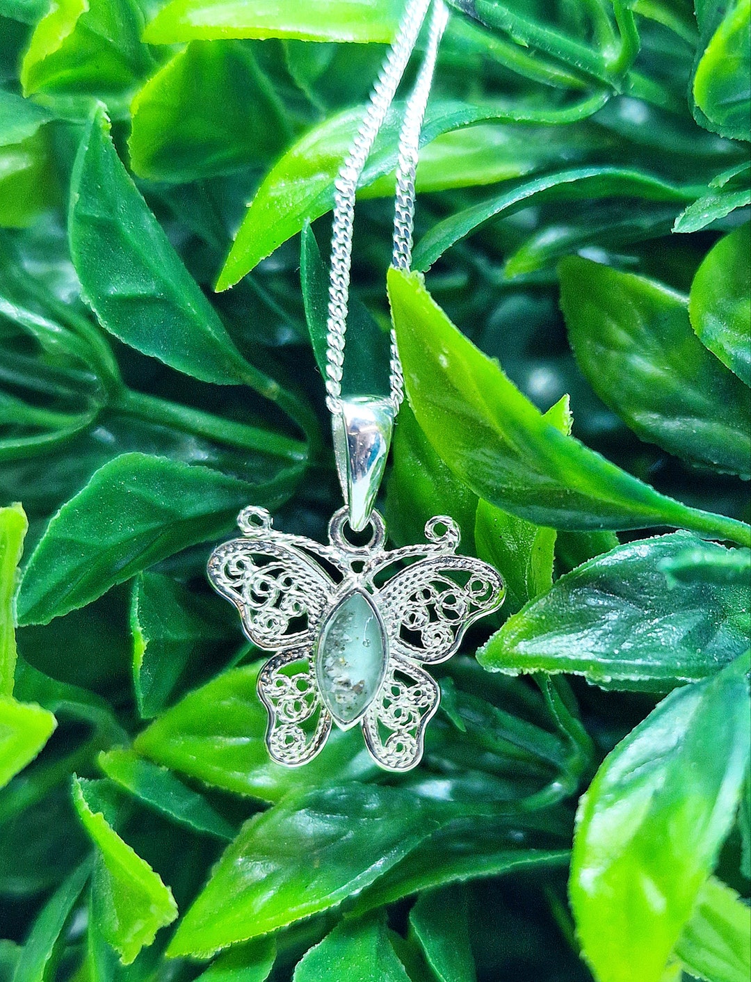 Butterfly Memorial Pendant, Butterfly Ashes Necklace, Butterfly ...