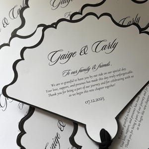 Custom Wedding Fan Template: Printable Ceremony Program & Thank You ...