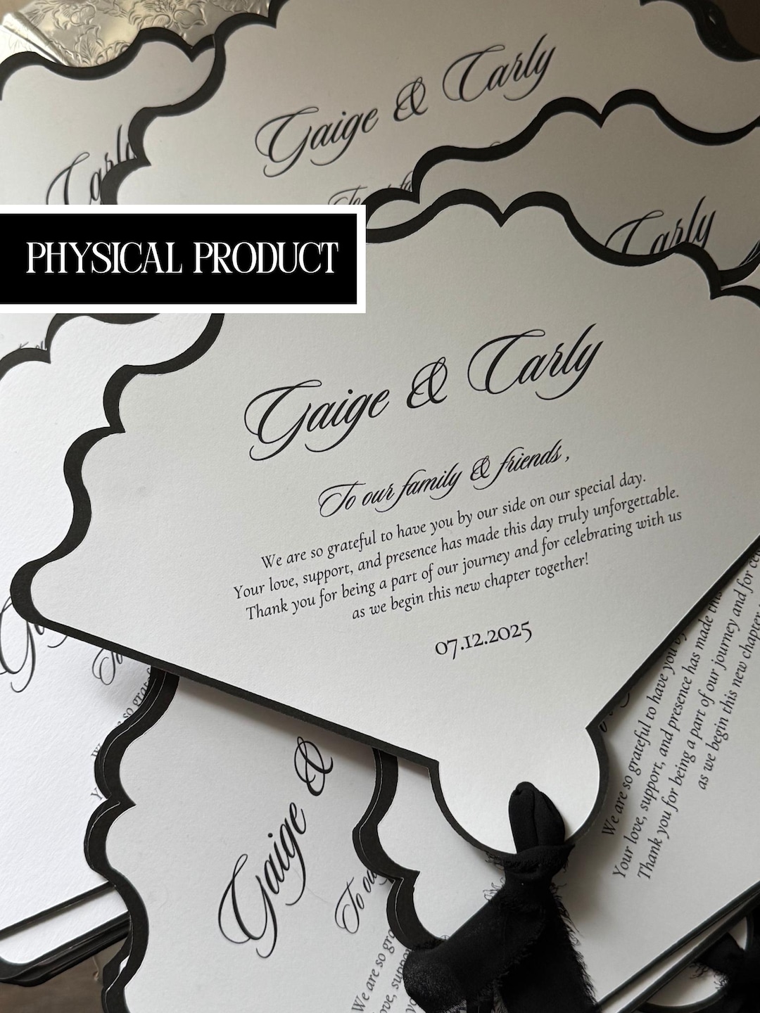 Custom Wedding Program Fans: Double-sided With Ribbon - Etsy
